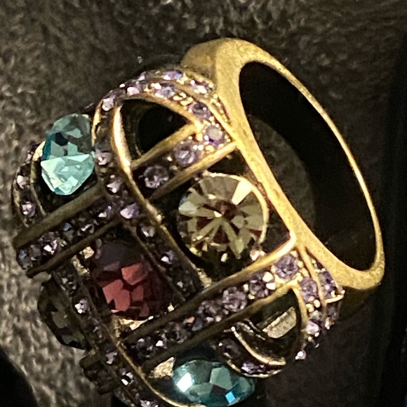 Heidi Daus | Jewelry | Heidi Daus Purple And Blue Statement Art Deco ...